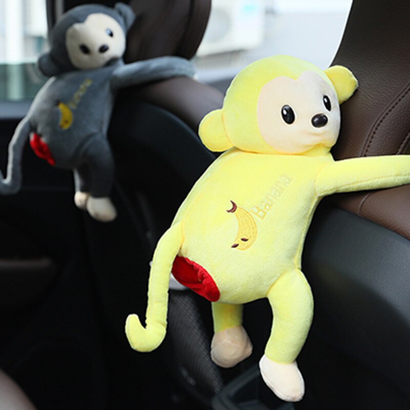 Cartoon cute monkey tissue box car supplies hangin... – Grandado