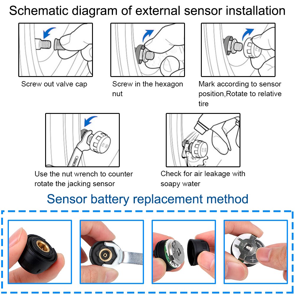 Tpms Draadloze Temperatuur Gauge Tire Pressure Mon... – Grandado