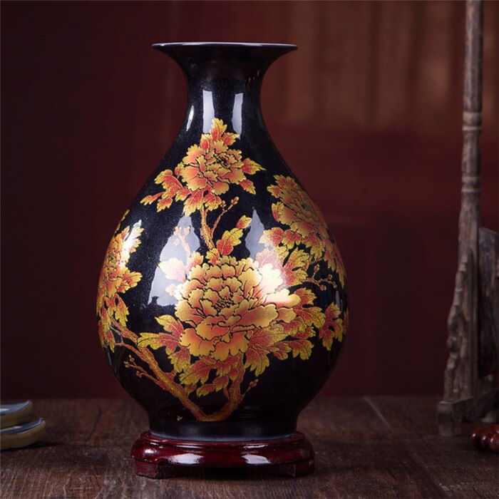 Chinese Style Vase Jingdezhen Yellow Crystal Glaze... – Grandado