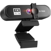 Webcam con Microfono 1K Full HD Cámara Web con Cub... – Grandado