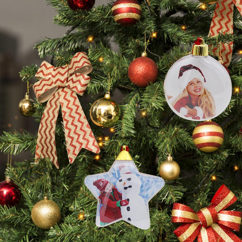 Christmas Transparent Photo Ball Plastic Five-Star... – Grandado