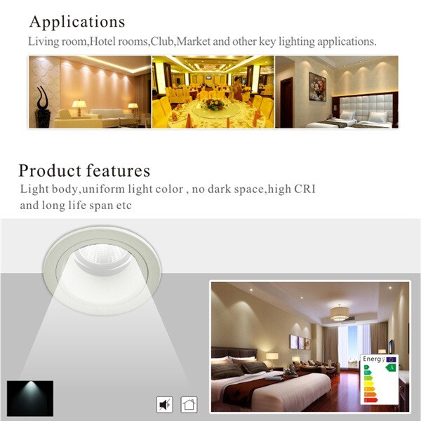 Led downlight plafondlamp CREE spotlights hotel wi... – Grandado
