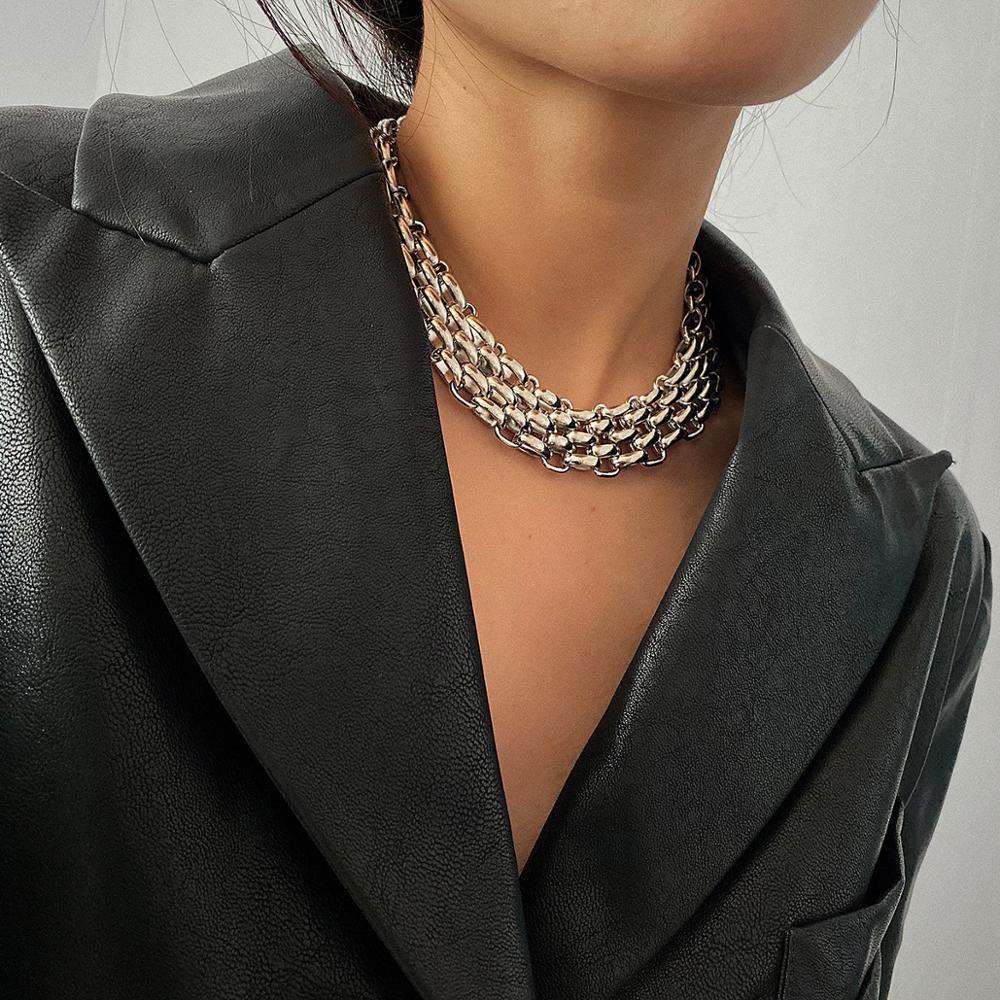 Retro punk rough collar exaggerated women necklace... – Grandado