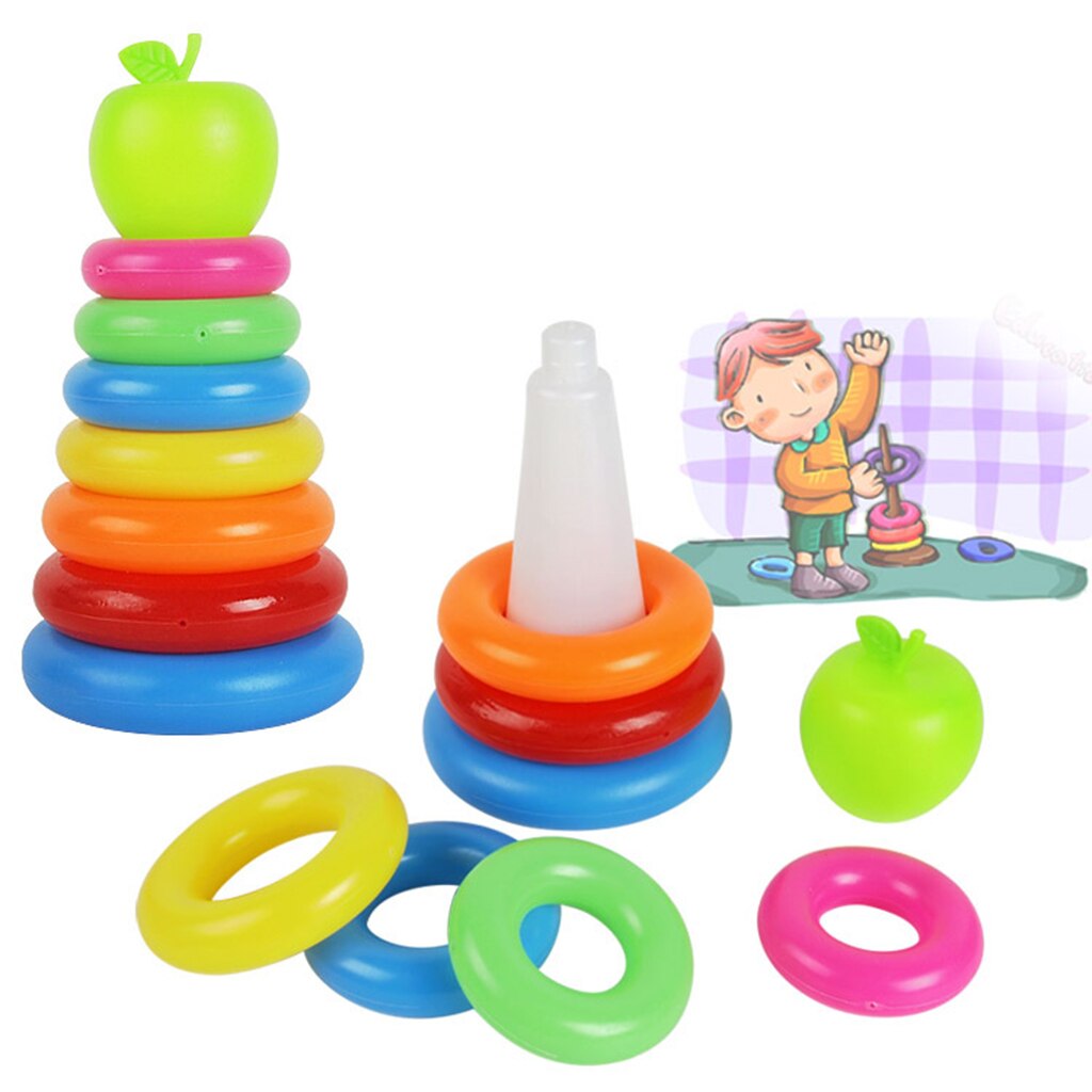 Plastic Stacking Rings Bath Toy Set Baby's Develop... – Grandado