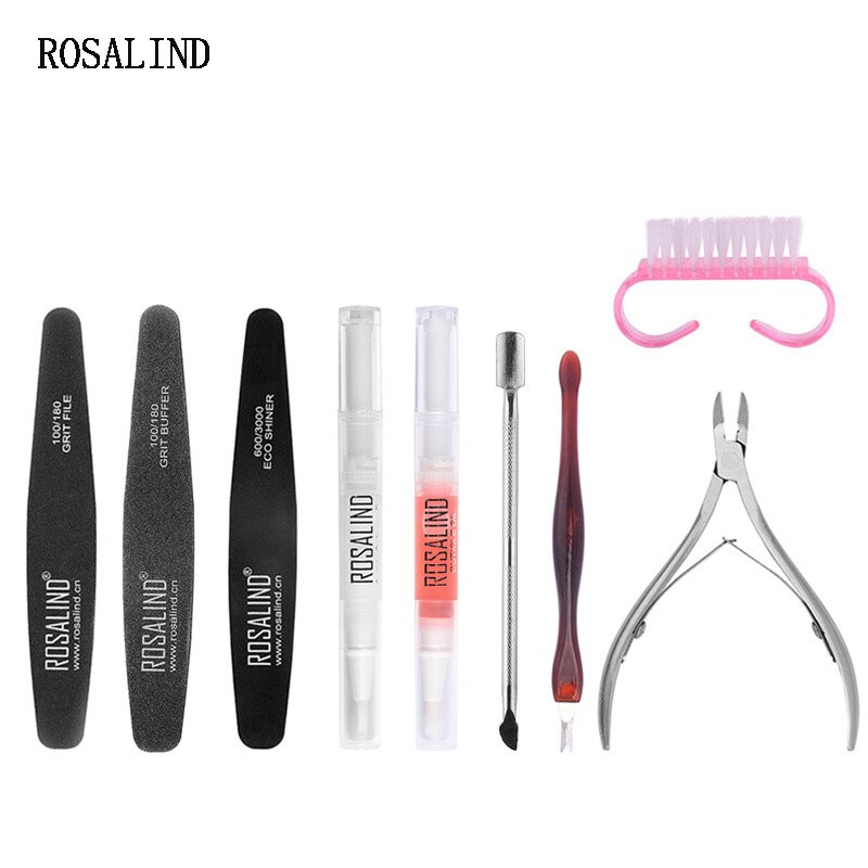ROSALIND Gel Nail Polish Manicure Tool Kit Stainle... – Grandado
