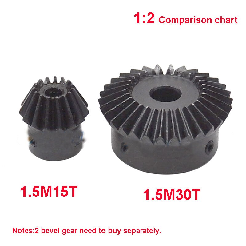1PCS 1.5M Bevel Gear 15T/30T Black Tapered MoT-Kor... – Grandado