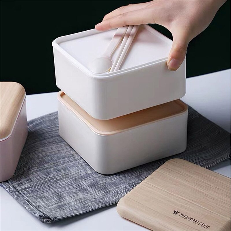 Microwave Lunch Box Japanese Wood Bento Box 2 Laye... – Grandado