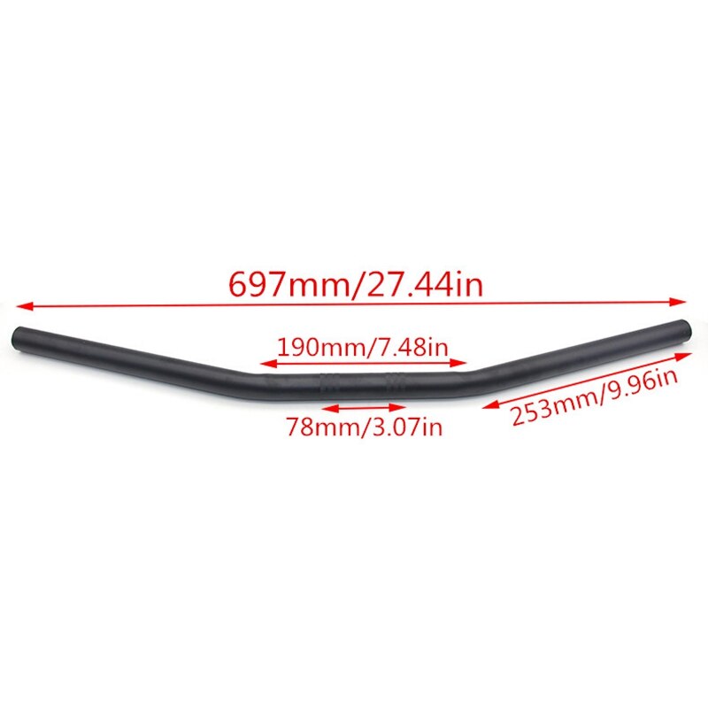1 inch Motorcycle Handlebar 25mm Black Drag Straig... – Grandado