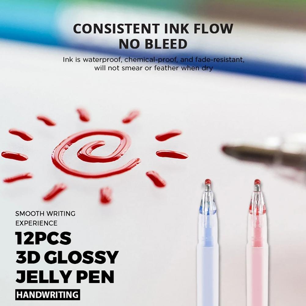 6Pcs Jelly Ink Pens DIY Glossy Painting Tool Color... – Grandado