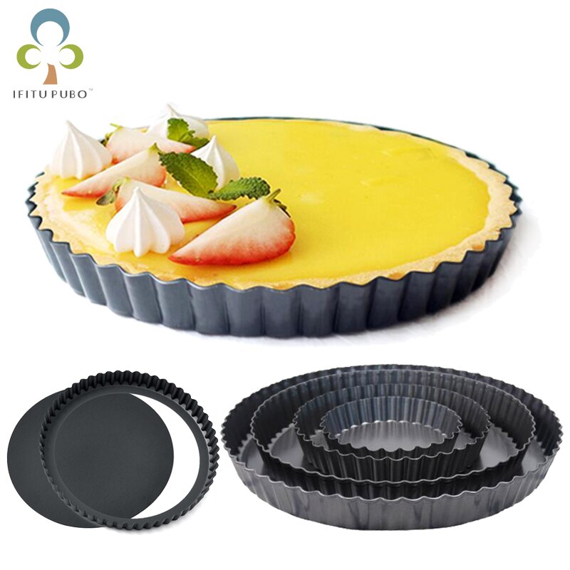 Fluted Pie Tart Pan Mold Baking Removable Bottom N... – Grandado