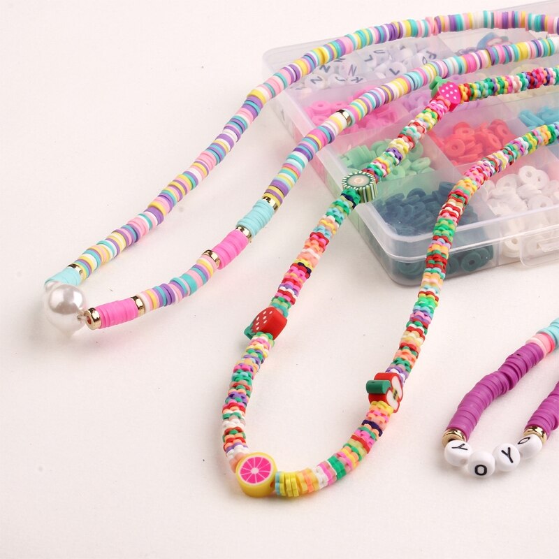 Y1QD 6mm Flat Round Clay Beads for Jewelry Making ... – Grandado