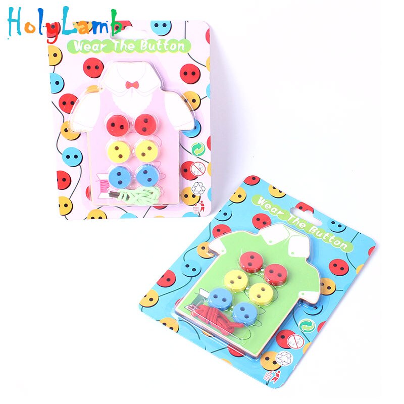 Educational Wooden Toys Wear The Button Threading ... – Vicedeal