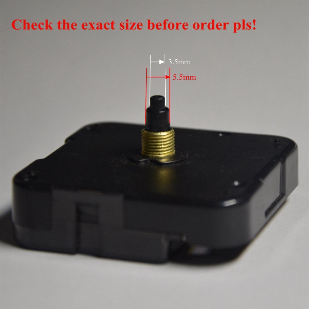 12888 Clock Accessory Quartz Movement 6mm Black Sc... – Grandado