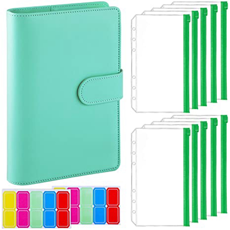 12-Piece A6 Binder Pocket with Notebook Cover, PU ... – Grandado