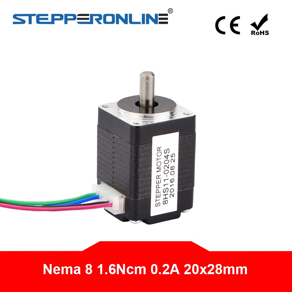 Nema 8 Stepper Motor 20BYGH 28mm 1.6Ncm(2.3oz.in) ... – Grandado