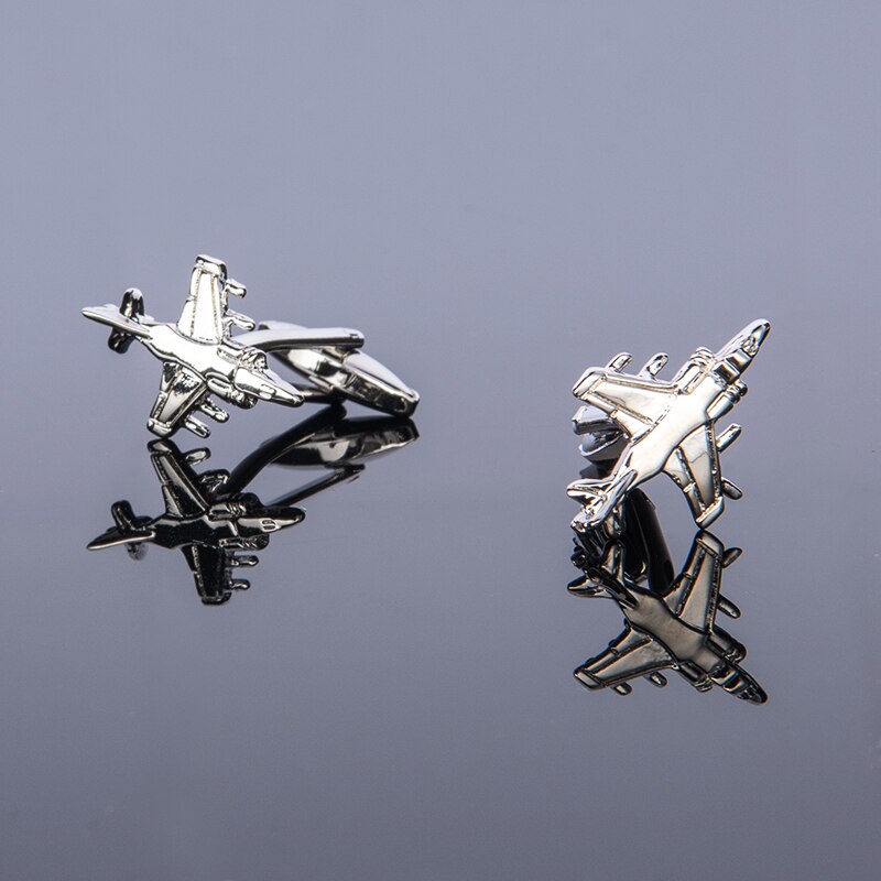 Mens Airplane Cufflinks Helicopter Aircraft Aeropl... – Vicedeal