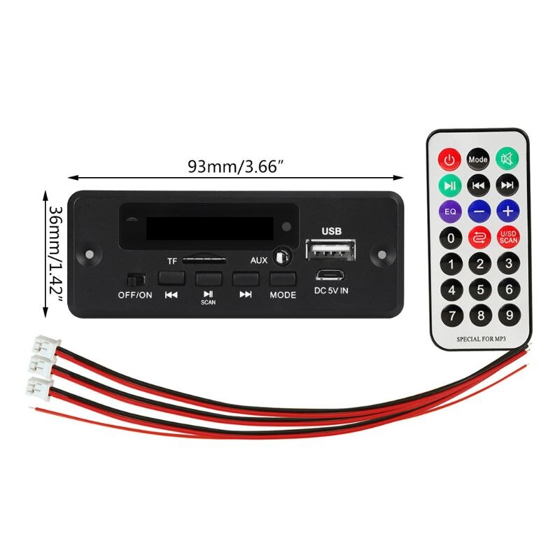 DC12V Digital Bluetooth MP3 Decode Board with 2*3W... – Grandado