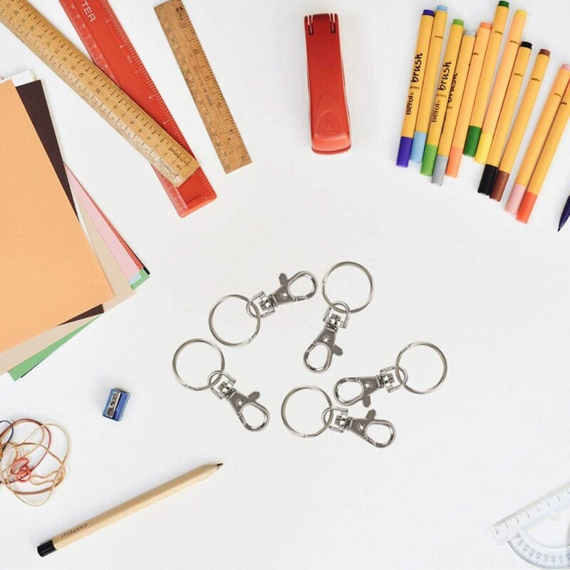 100 Pieces Flat Key Rings Kit Alloy Anti-rust Keyr... – Grandado