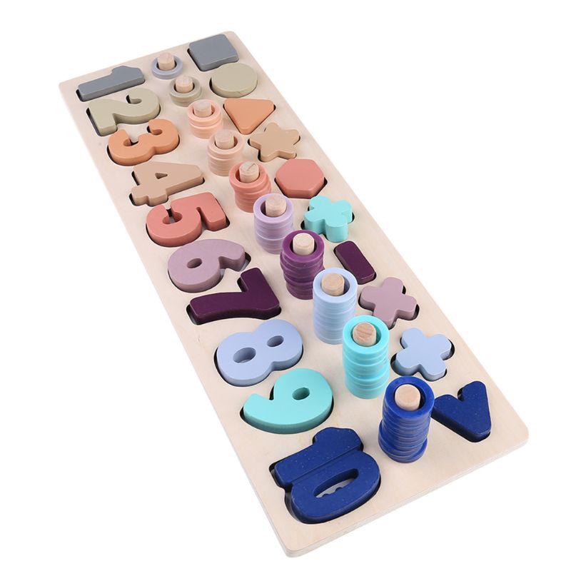 Pikler Triangle Counting Shape Stacker Wooden Coun... – Grandado