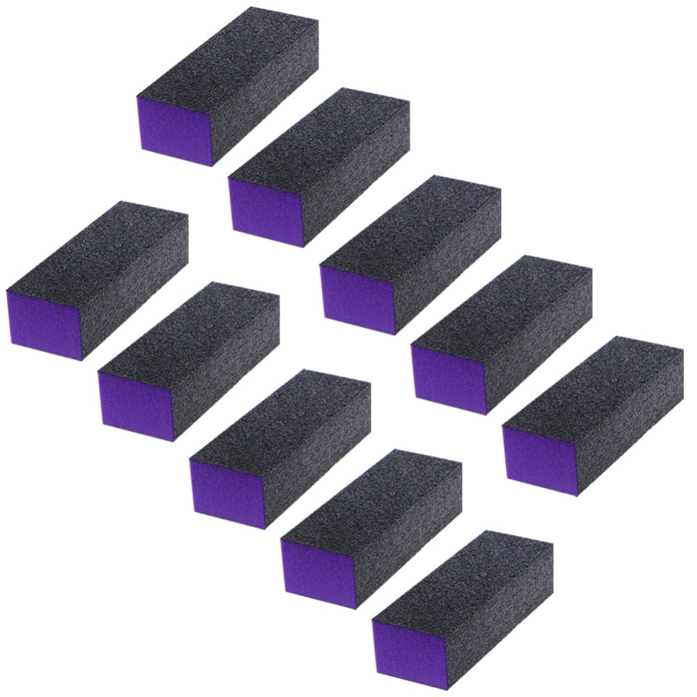 10 Pcs 3-Sided Black Purple Buffer Buffing Sanding... – Vicedeal
