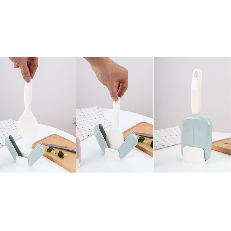 Stand-Up Rice Spoon Storage Rack With Automatic Op... – Grandado