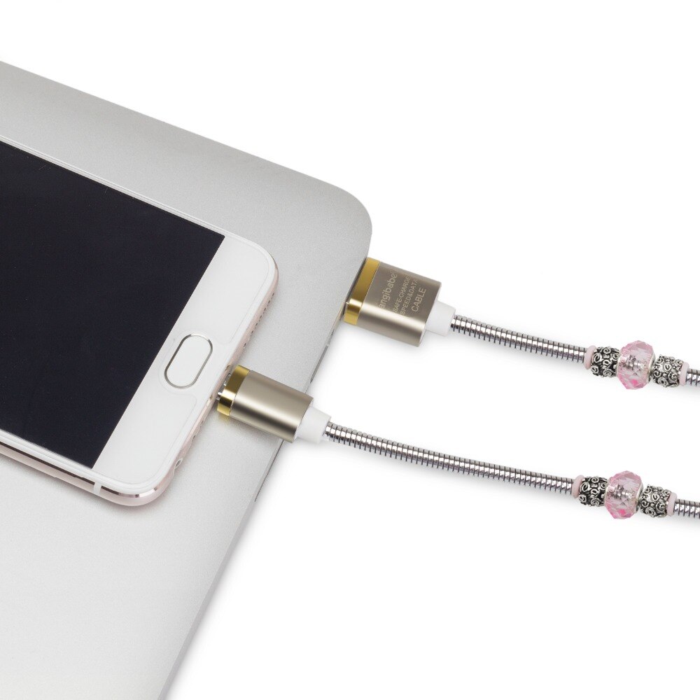 (Pink) ANGIBABE wire spring USB Cable 2A 1M DIY in... – Grandado