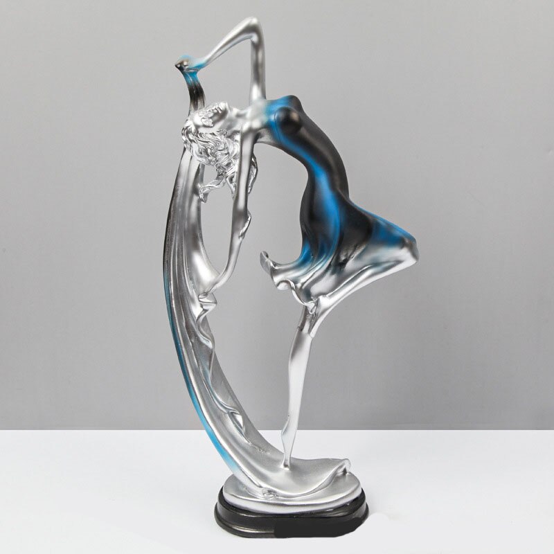 European style ballet girl statue，Resin painted cr... – Grandado