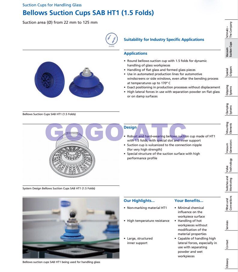 Special suction cup for sheet metal SAB22 30 40 50... – Grandado