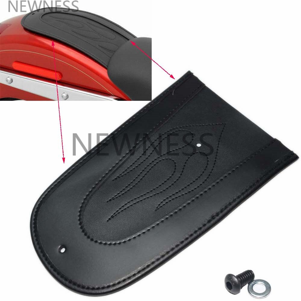 Motorfiets Lederen Flame Rear Fender Bib Kussen So... – Vicedeal