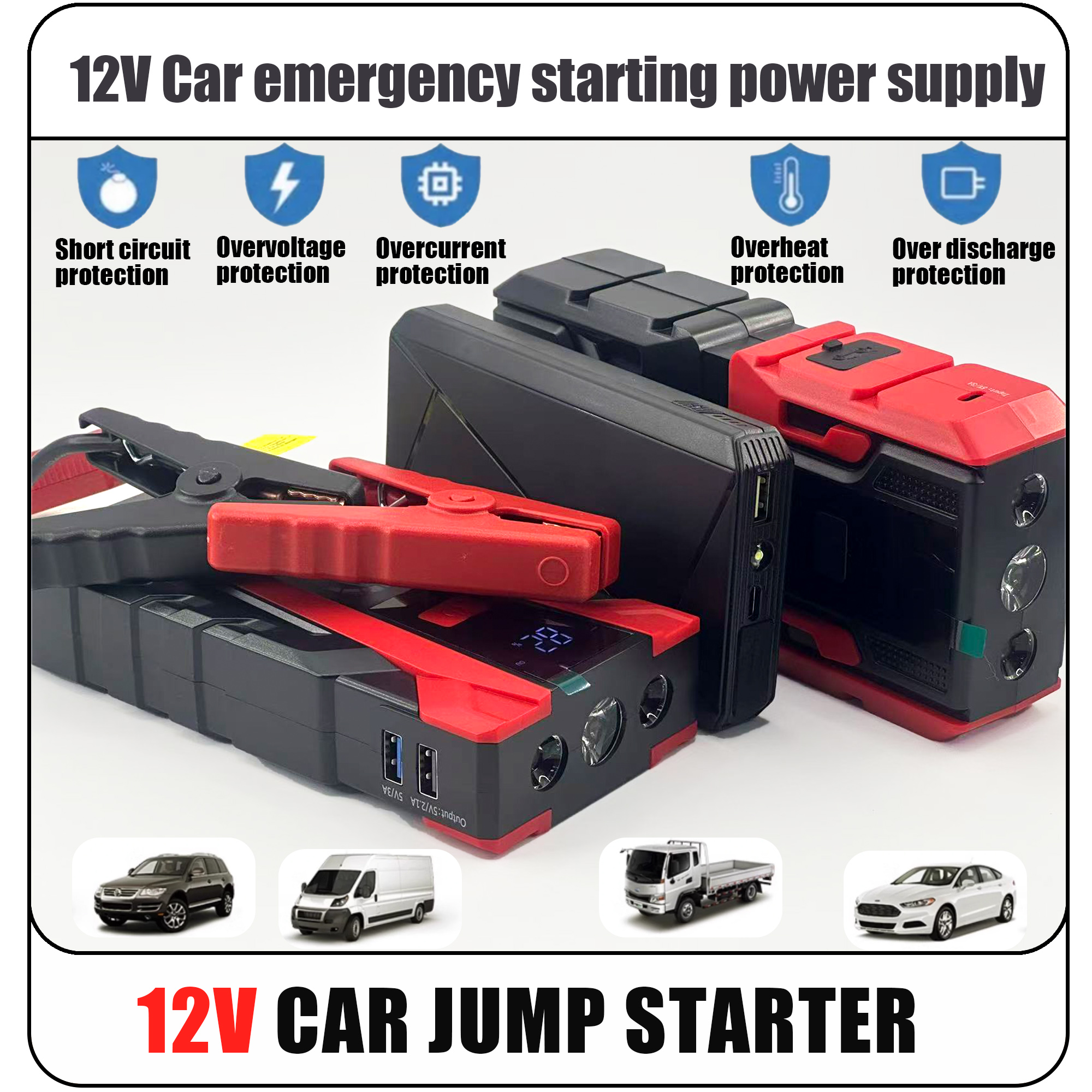 12V Emergency starting power supply for cars Power... – Vicedeal