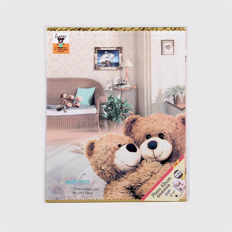 7 Inch Family Teddy Photo Album Scrapbook 200 Shee... – Grandado