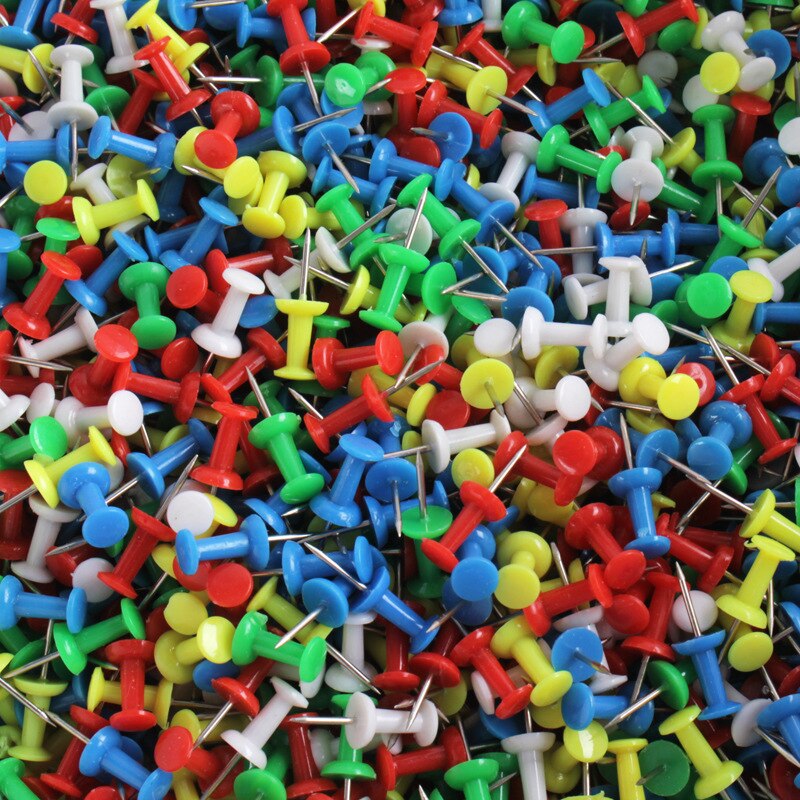 2500pcs/lot colorful soft board paper push pin 5 c... – Vicedeal