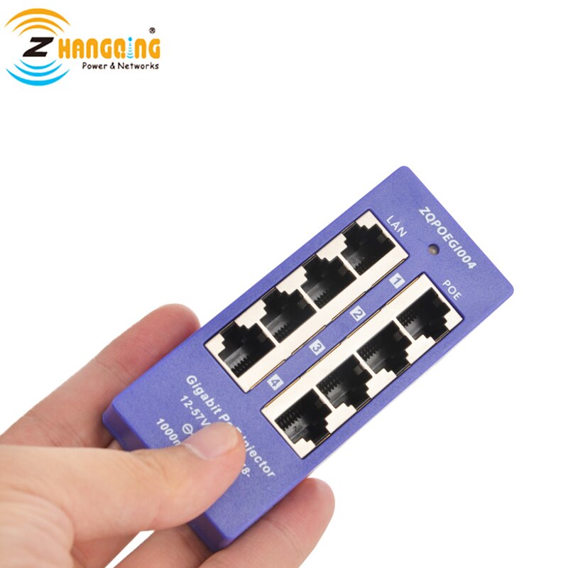 4 portas 10/100/1000 mbps gigabit poe injector pow... – Vicedeal