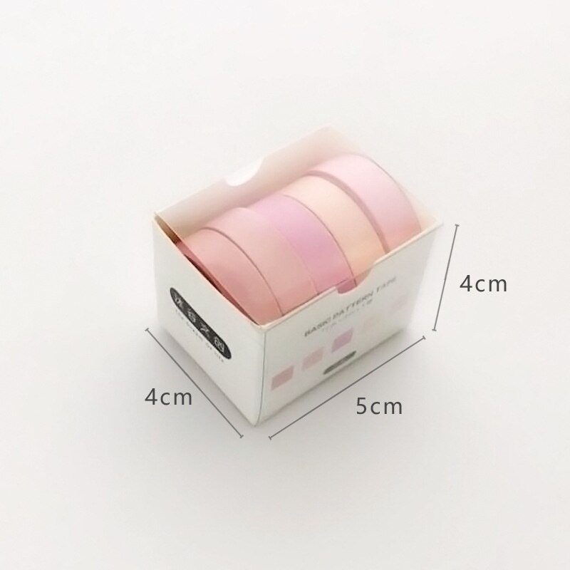 5Pcs / Pack Simple Colorful Basic Style Washi Tape... – Vicedeal
