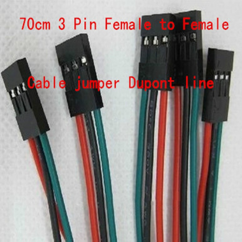 SXINDA 50Sets 70cm 3Pin 3 Pin Female to Female Jum... – Grandado