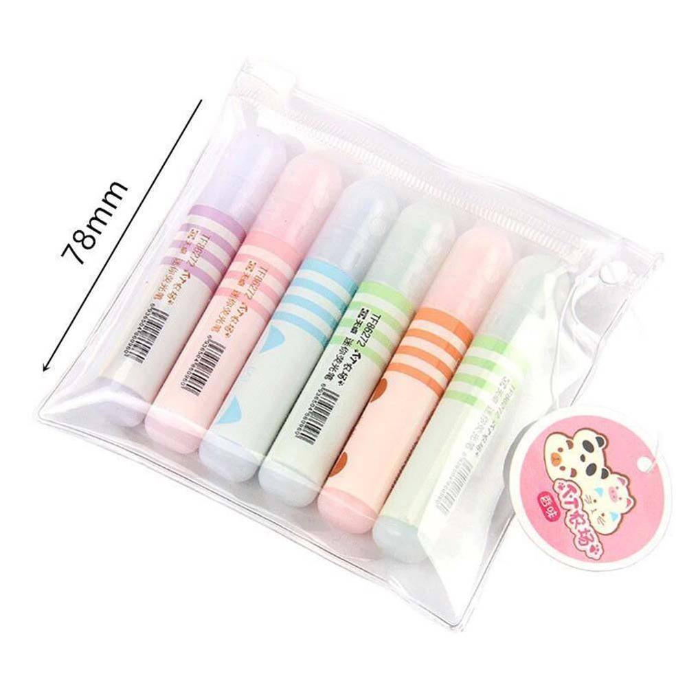 6 Pcs/Pack 6-Color Fruit-Aroma Mini Highlighter – Grandado