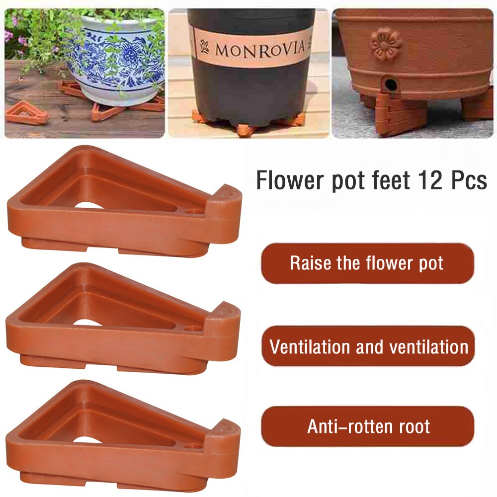12 Pcs Invisible Low Profile Flower Pot Feet Home ... – Vicedeal