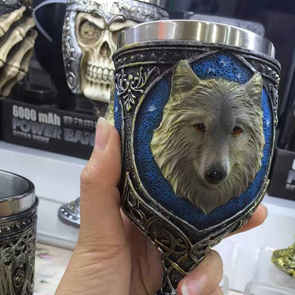 Wolf Mug Double Wall Stainless Steel 3D Wolf Coffe... – Grandado