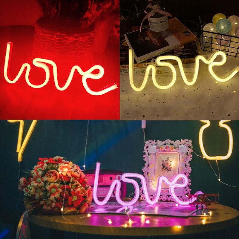 Neon light LOVE Wedding Decoration Battery USB Mul... – Vicedeal