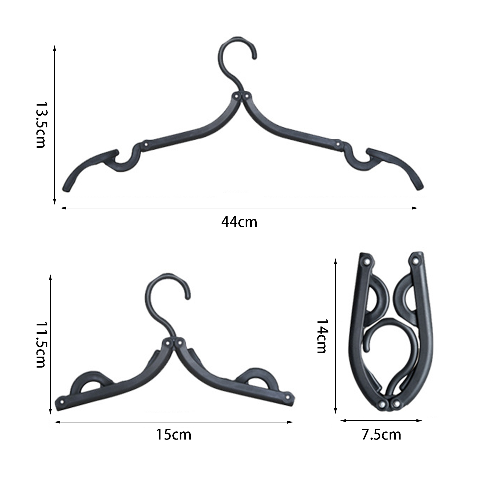 Colgador de ropa plegable telescópico, de plástico... – Grandado