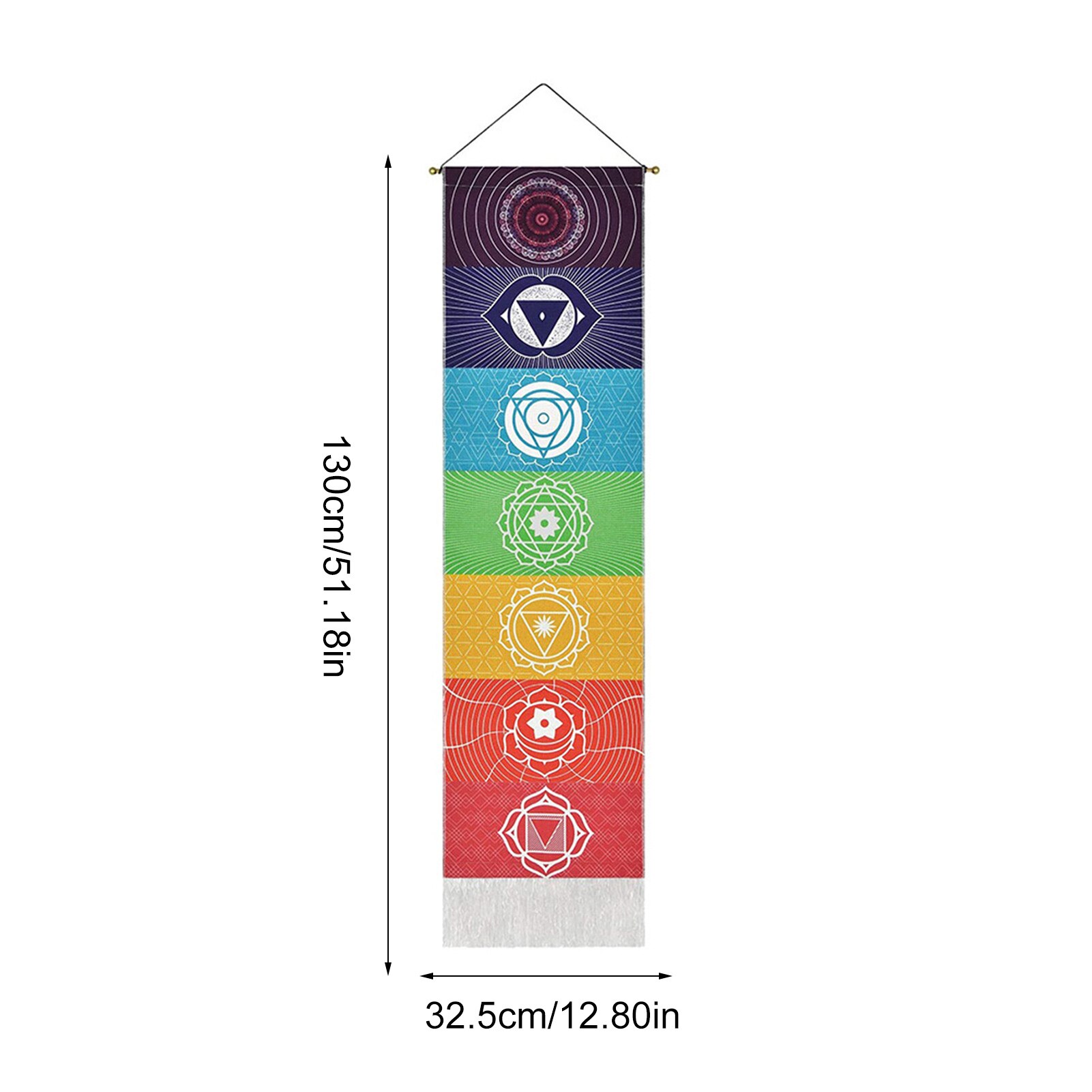 7 Chakra Mandala Tapestry Yoga Meditatie Banner Po... – Vicedeal