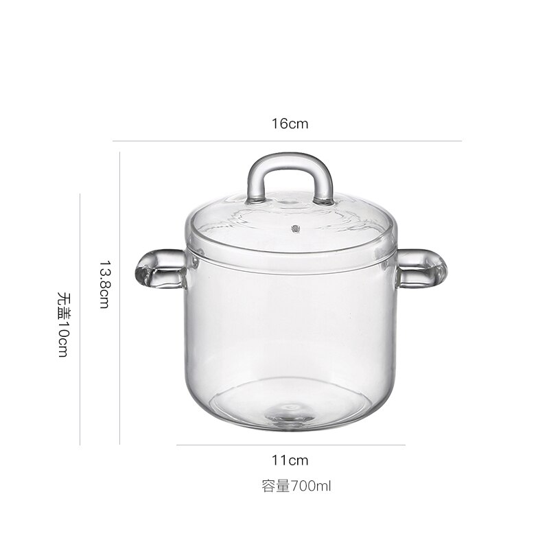 Hight Borosilicate Glass Stew Pot with Lid Stew Po... – Grandado