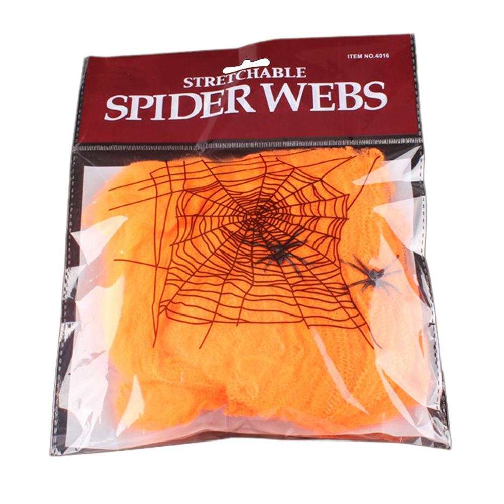 Halloween Scary Stretchy Spider Web Cobweb With Sp... – Grandado