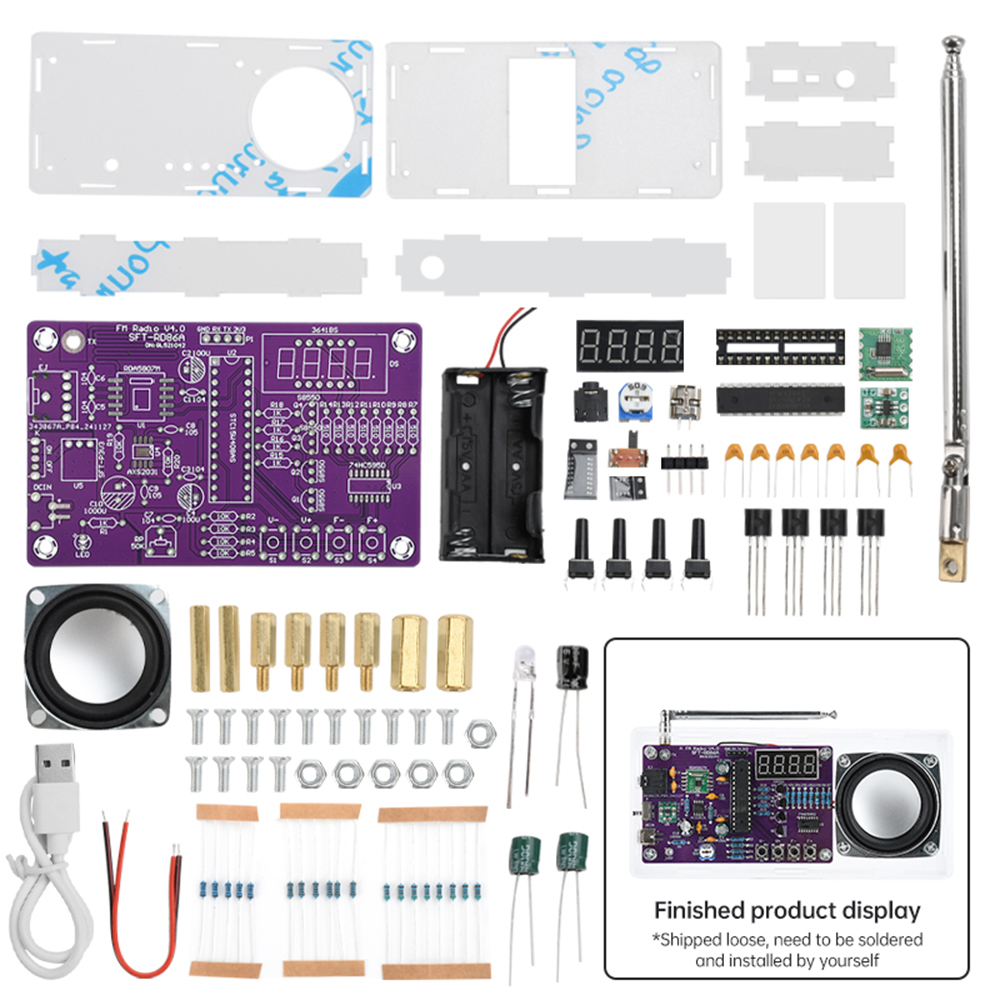 DIY elektronische kit FM-radio Soldeerkit 87,5 MHz... – Grandado