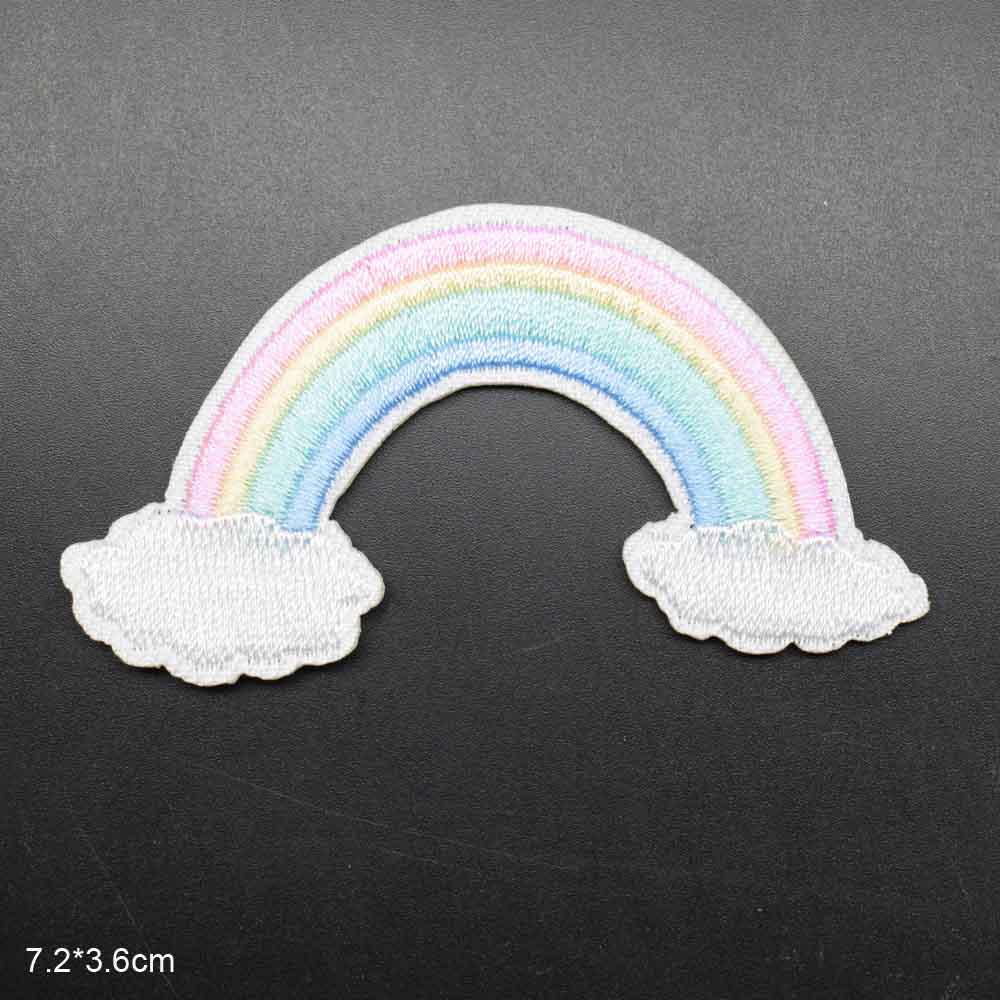 Rainbow Lovely Iron On Embroidered Clothes Patches... – Grandado