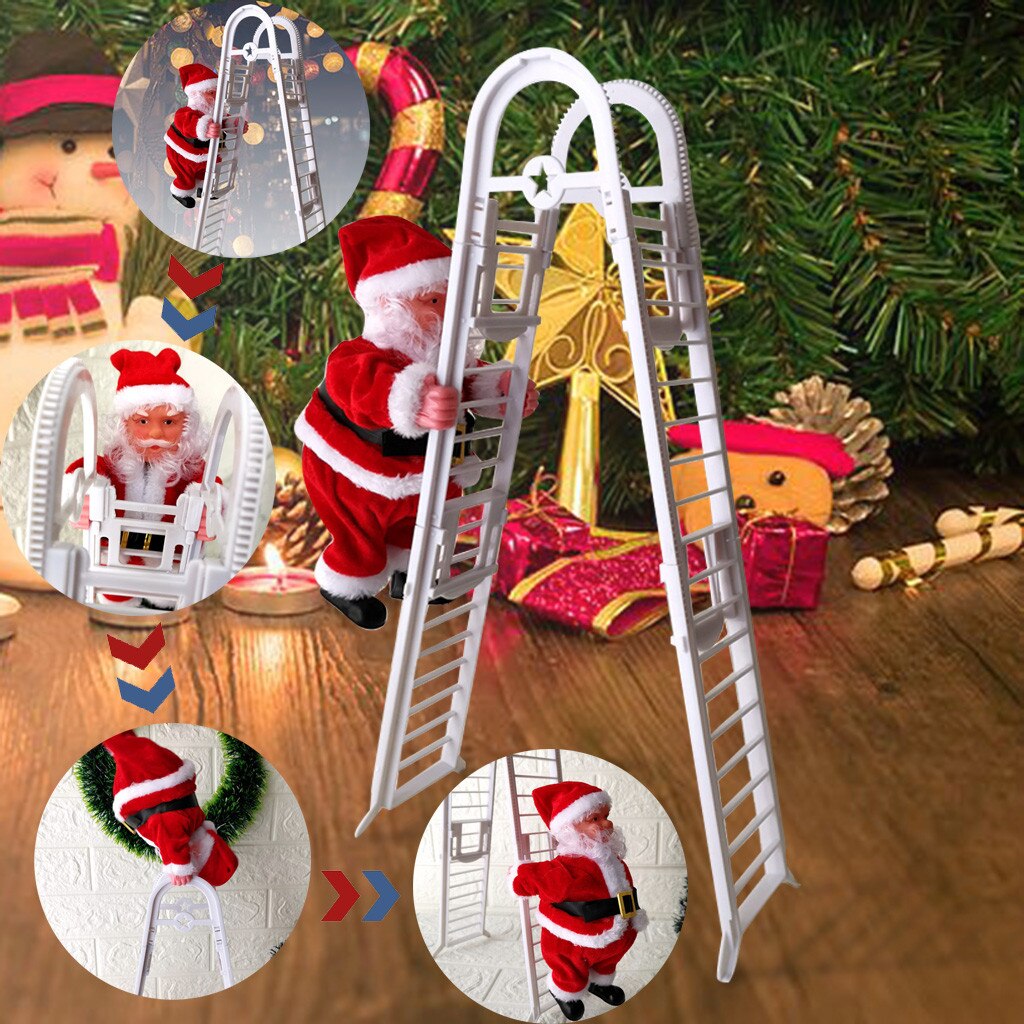 Christmas Santa Claus Electric Climb Ladder Hangin... – Grandado