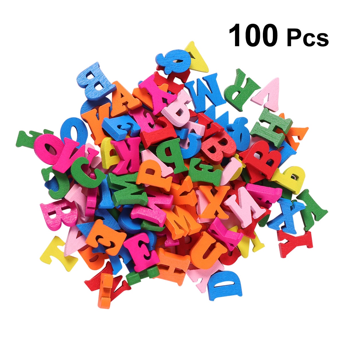 100Pcs/Pack Decorative Wooden Letters Colorful Woo... – Grandado