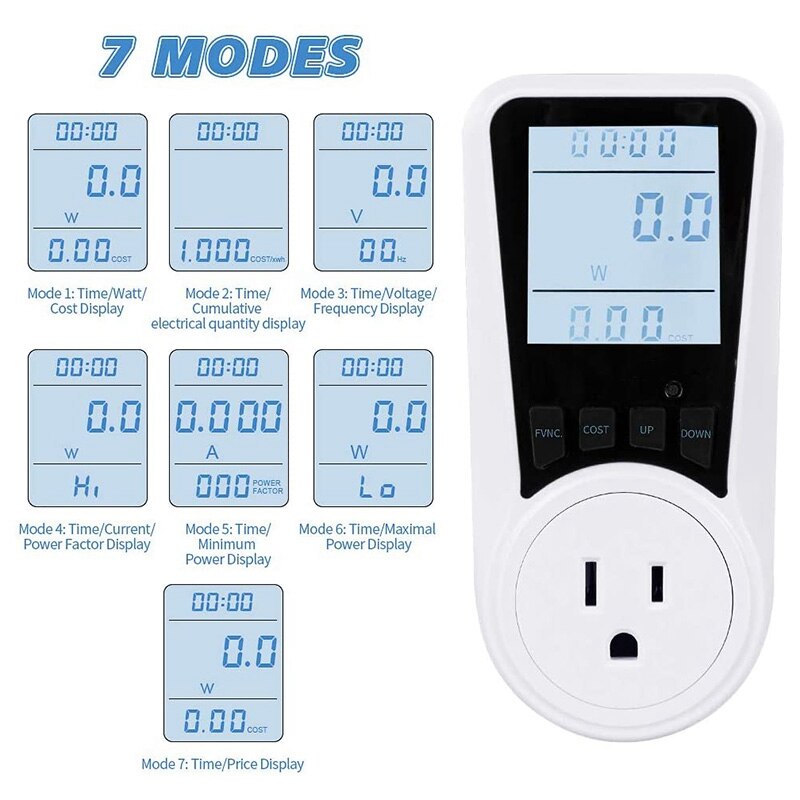 Elektriciteit Monitor Wattmeter Stroomverbruik Mon... – Grandado