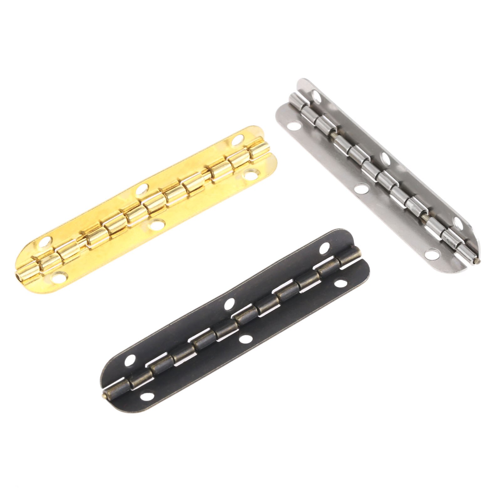 4sets Hinges + 24 screw Rounded Long 6 Holes Silve... – Grandado