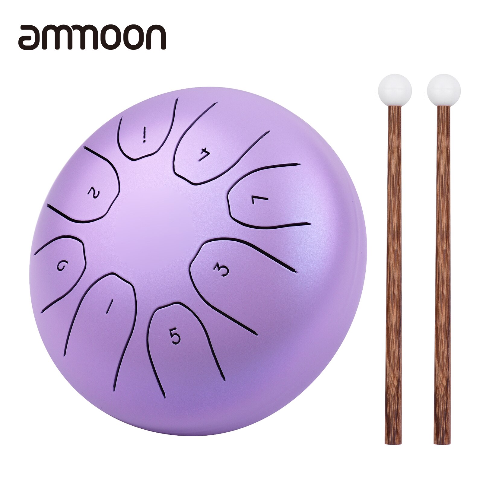 ammoon 5.5inch Steel Tongue Drum 8 Notes C Key Tan... – Vicedeal